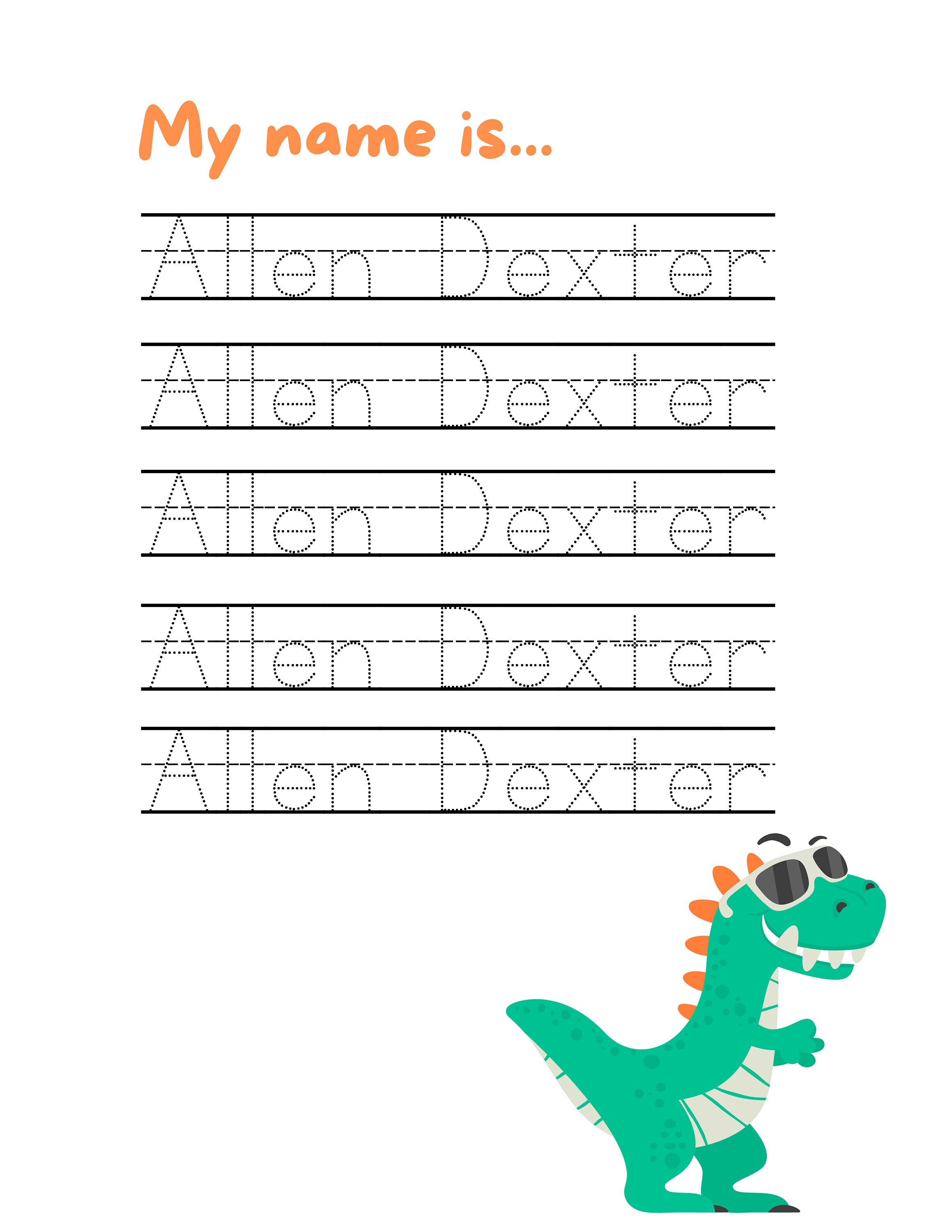 Name Tracing for Girls and Boys - Etsy