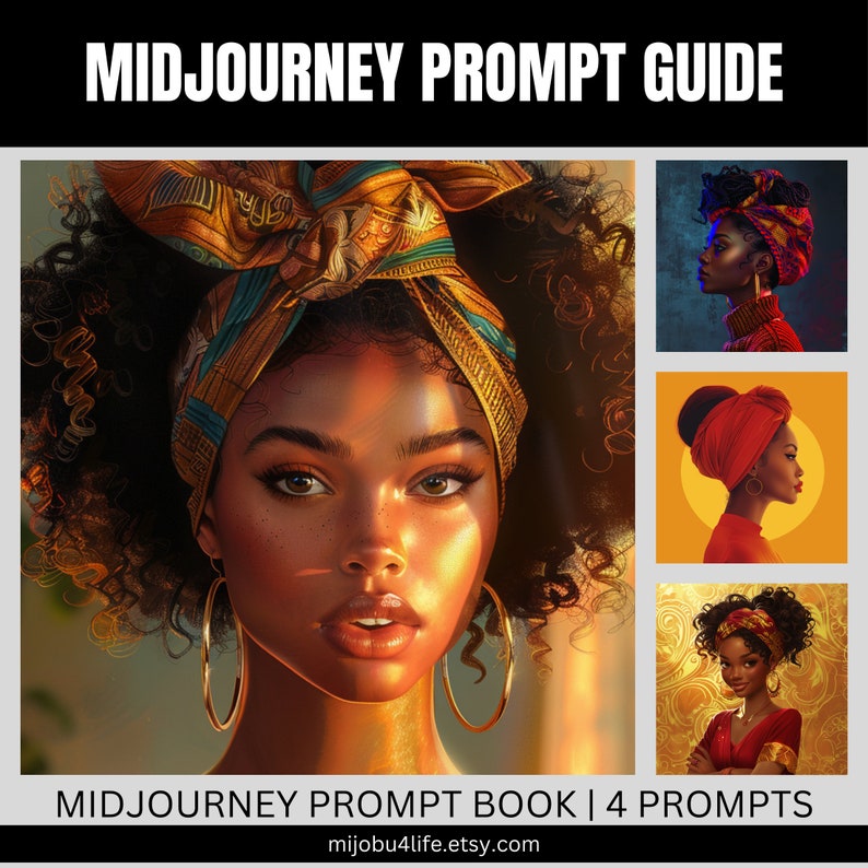 Midjourney Prompt Guide Digital Illustrations African American Women ...