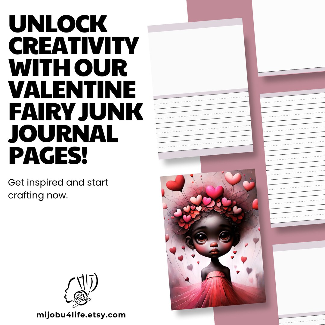 Junk Journal Pages Valentine Fairy Printable Scrapbook Journalism Daily ...