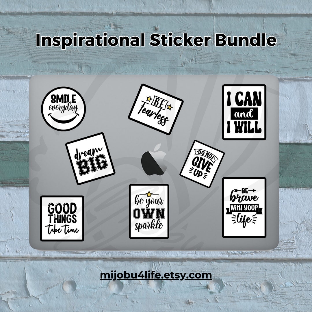 Inspirational Sticker Bundle PNG Svg JPEG Pdf Sticker Pack Digital ...