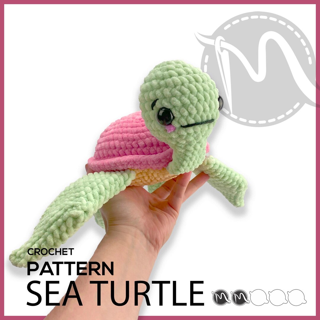 Sea Turtle Amigurumi Crochet Pattern. Ocean-themed DIY Gift. Create ...