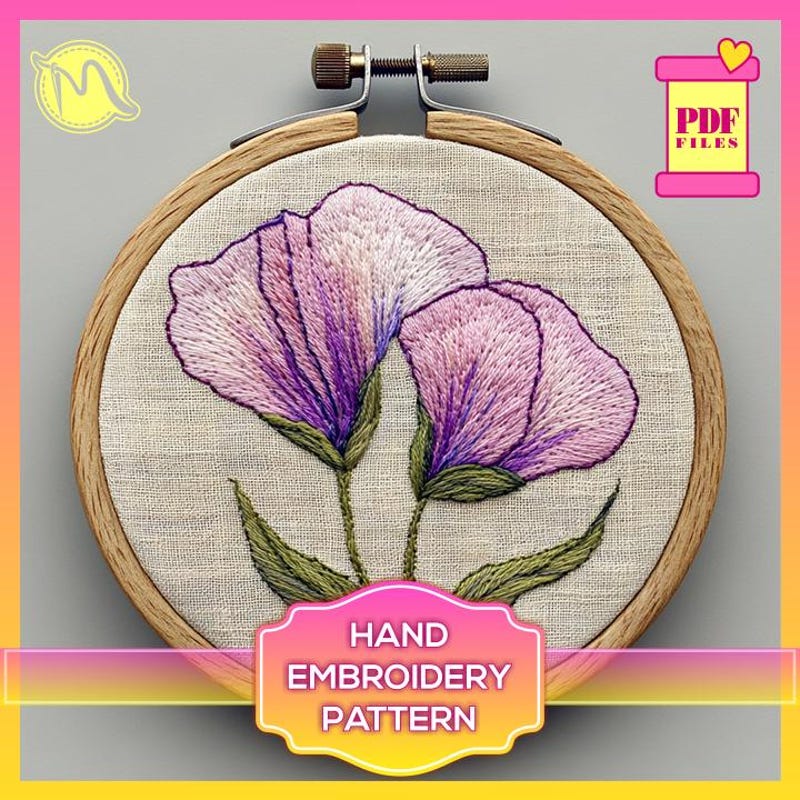 Sweet Pea Embroidery Designs - Etsy Canada