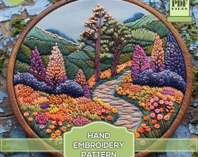 Floral Window Embroidery Pattern: Beginner DIY Design, Printable ...