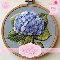 Hydrangea Embroidery - Etsy