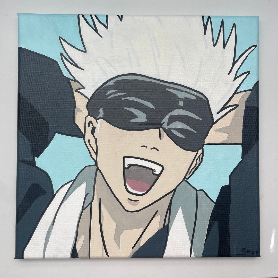 Satoru Gojo Acrylic Painting - Etsy