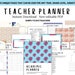 Academic Teacher Planner, Lesson Planner, Printable PDF, Classroom ...