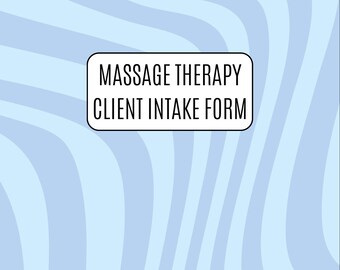 Massage Therapy and Consultation Forms Massage Consent Form Massage ...