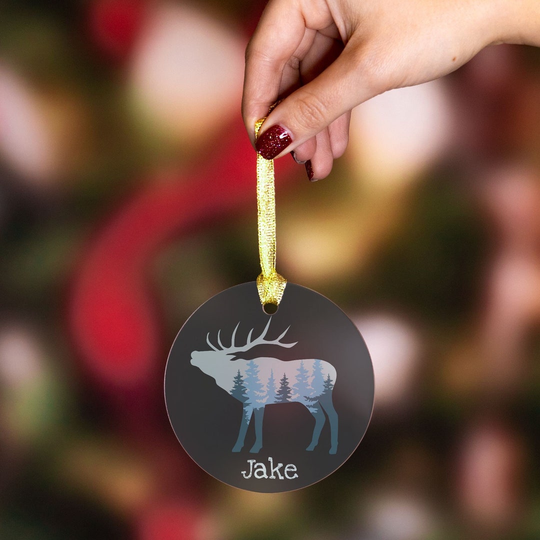 Personalized Elk Ornament, Kids Elk Ornament, Christmas Eve Box ...