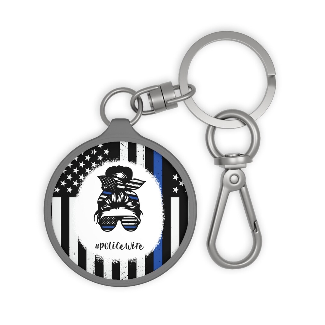 Police Wife Keychain, LEO Wife Keychain, Gift for Her, Back the Blue ...