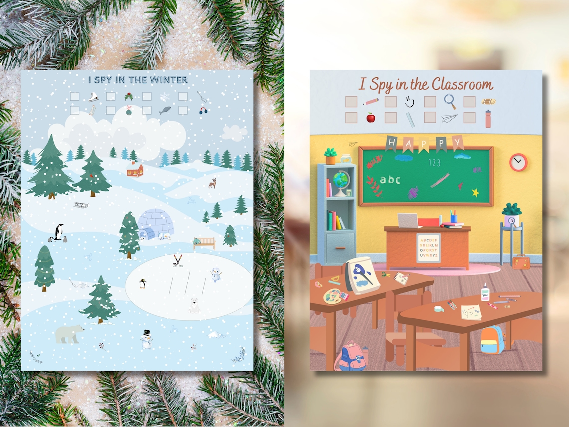 Kids Activities I Spy Search and Find Bundle - Etsy