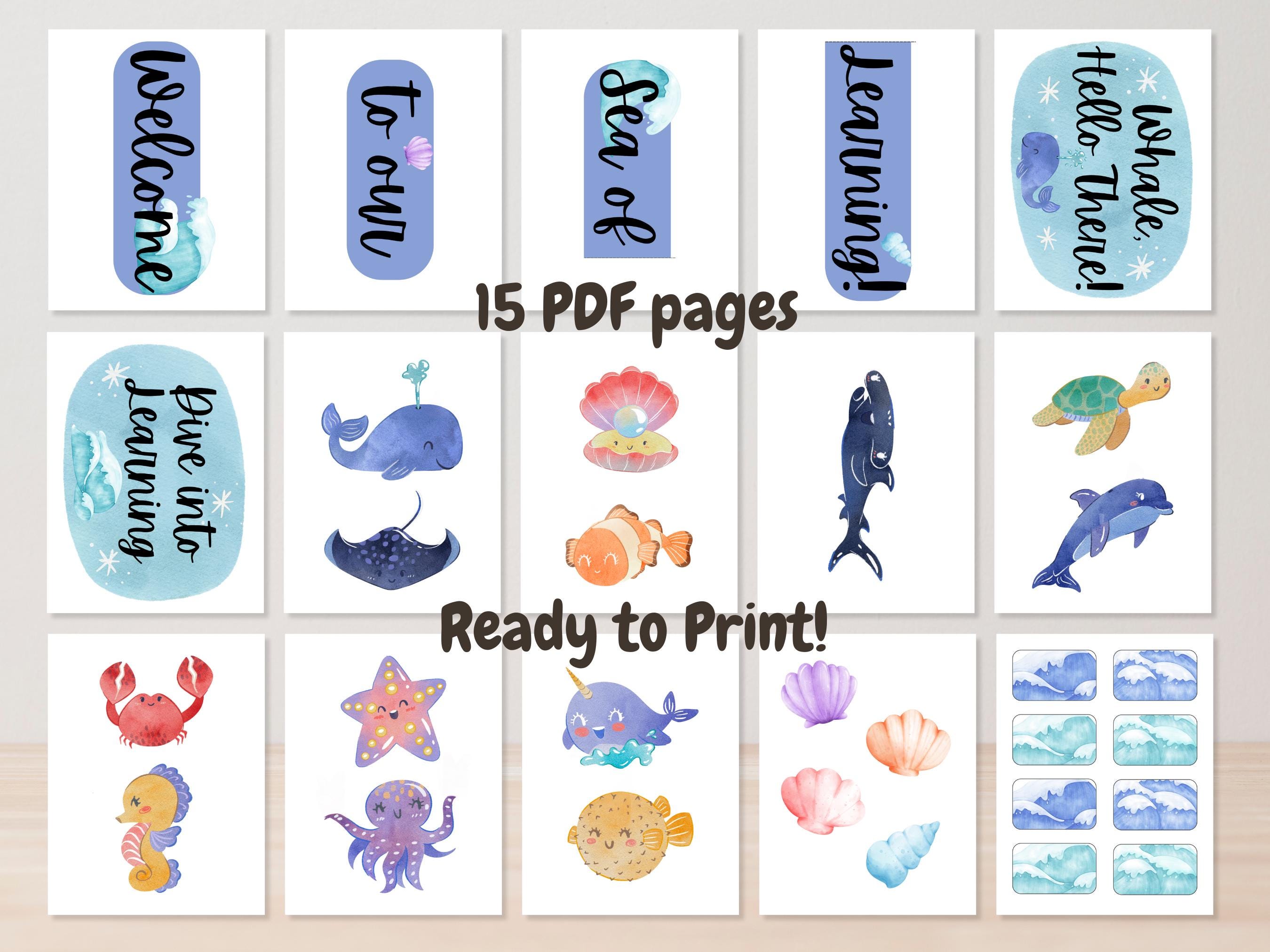 Ocean Door Decor Kit, Classroom Door Display, Summer Bulletin Board ...