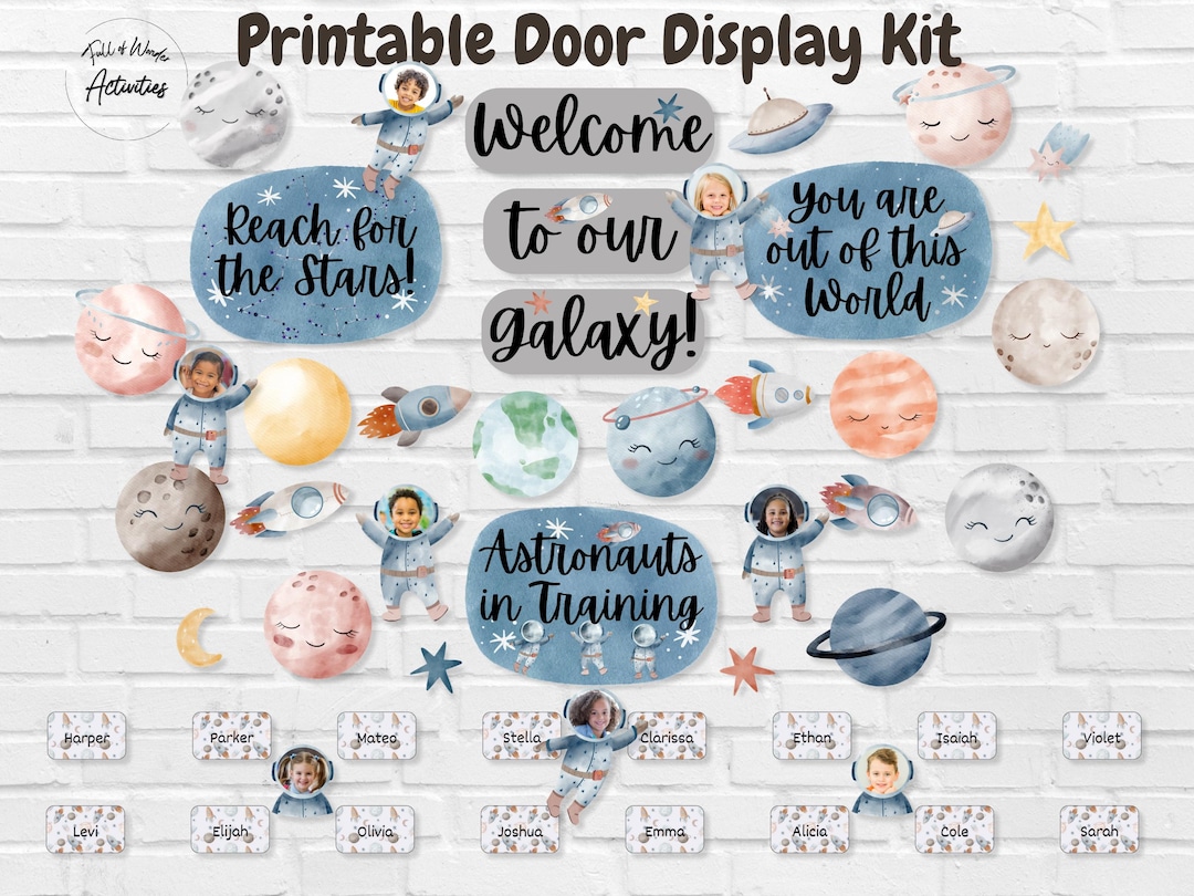 Outer Space Door Decor Kit, Astronaut Classroom Door Display, Space ...