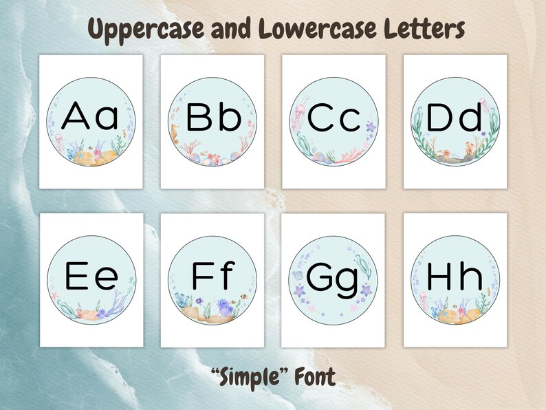 Ocean Classroom Decor, Alphabet Bulletin Board, ABC Poster Classroom ...