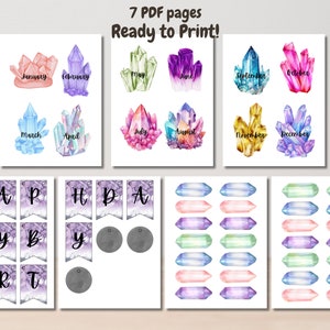 Classroom Birthday Display, Boho Classroom Crystals, Classroom Birthday ...