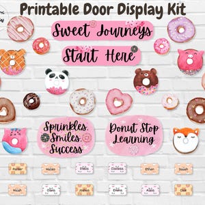 Donut Door Decor Kit, Classroom Door Display, Colorful Bulletin Board ...