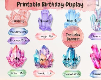 Boho Classroom Birthday, Classroom Birthday Display, Classroom Birthday ...