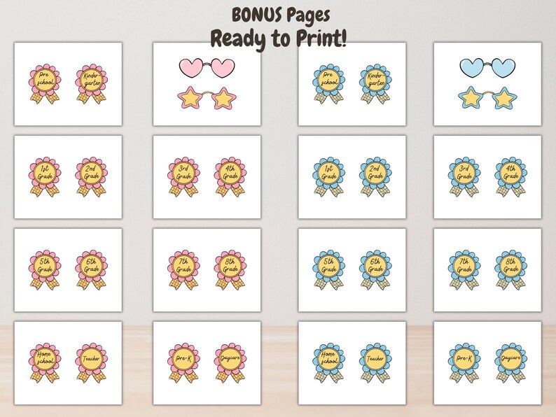 First Day of School Flags, Back to School Printable Flag, Preschool ...