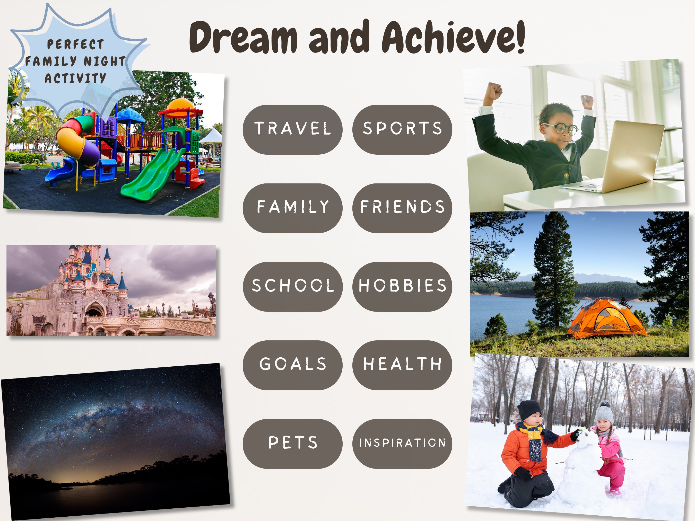 Boys Vision Board Kit, Kids Dream Board, Mood Board Party ...