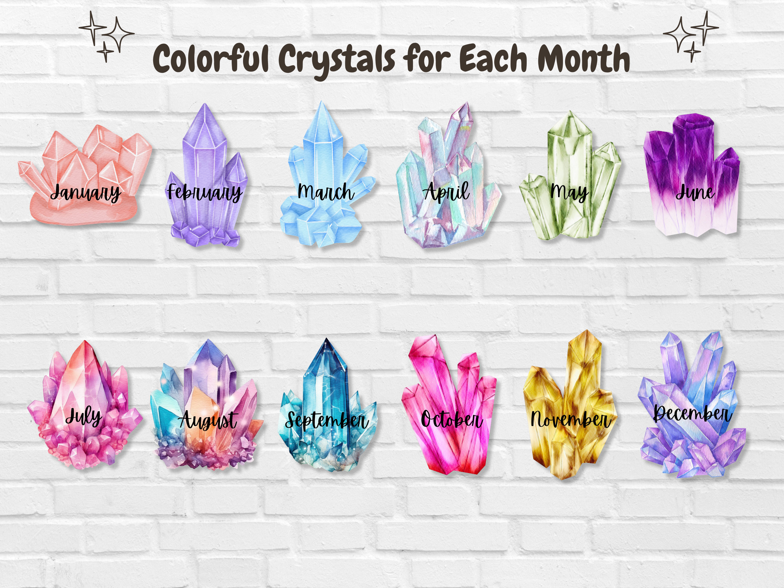 Classroom Birthday Display, Boho Classroom Crystals, Classroom Birthday ...