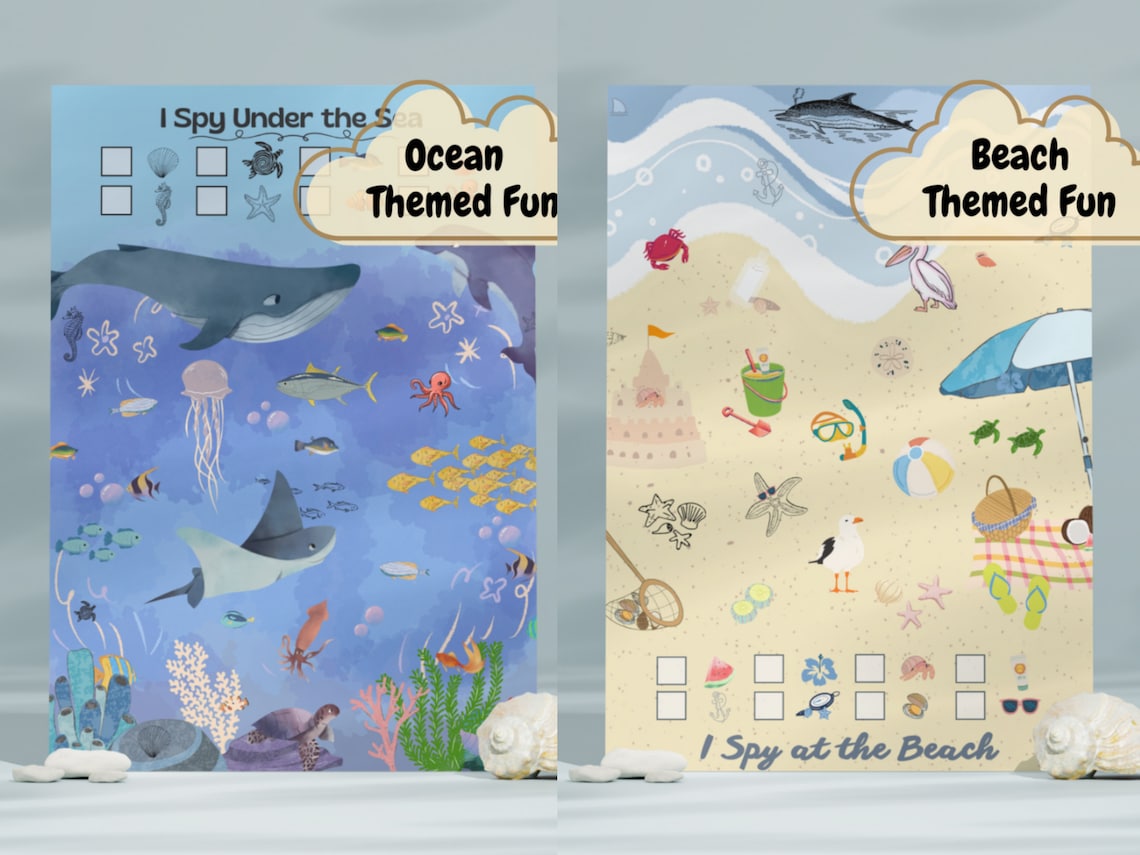 Kids Activities I Spy Search and Find Bundle, Search and Find Bundle ...