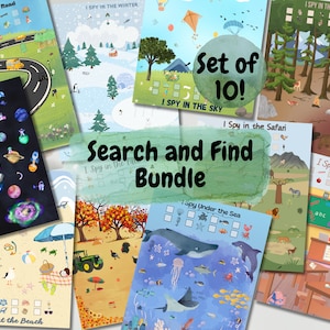 Kids Activities I Spy Search and Find Bundle, Search and Find Bundle ...