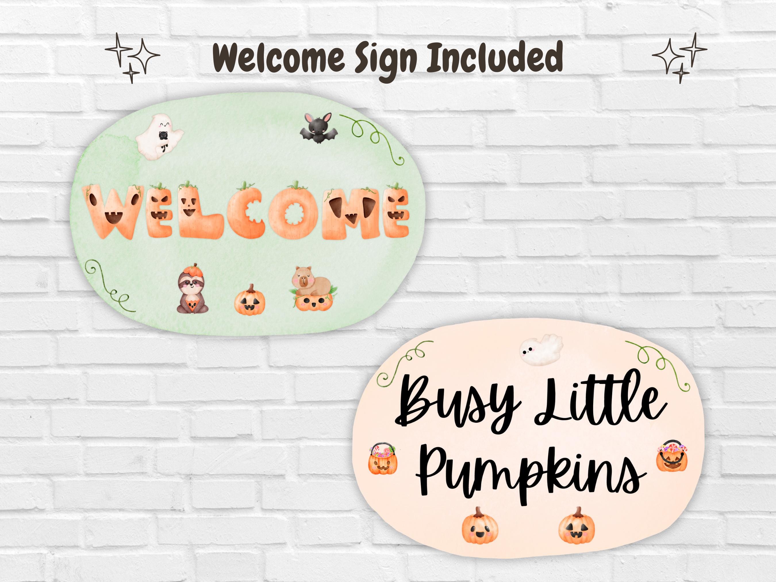 Fall Classroom Door Decor, Halloween Classroom Decor, Pumpkin Bulletin ...