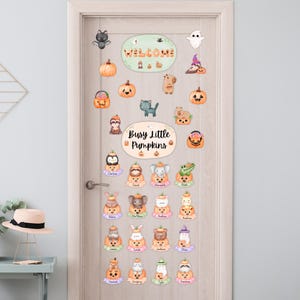 Fall Classroom Door Decor, Halloween Classroom Decor, Pumpkin Bulletin ...