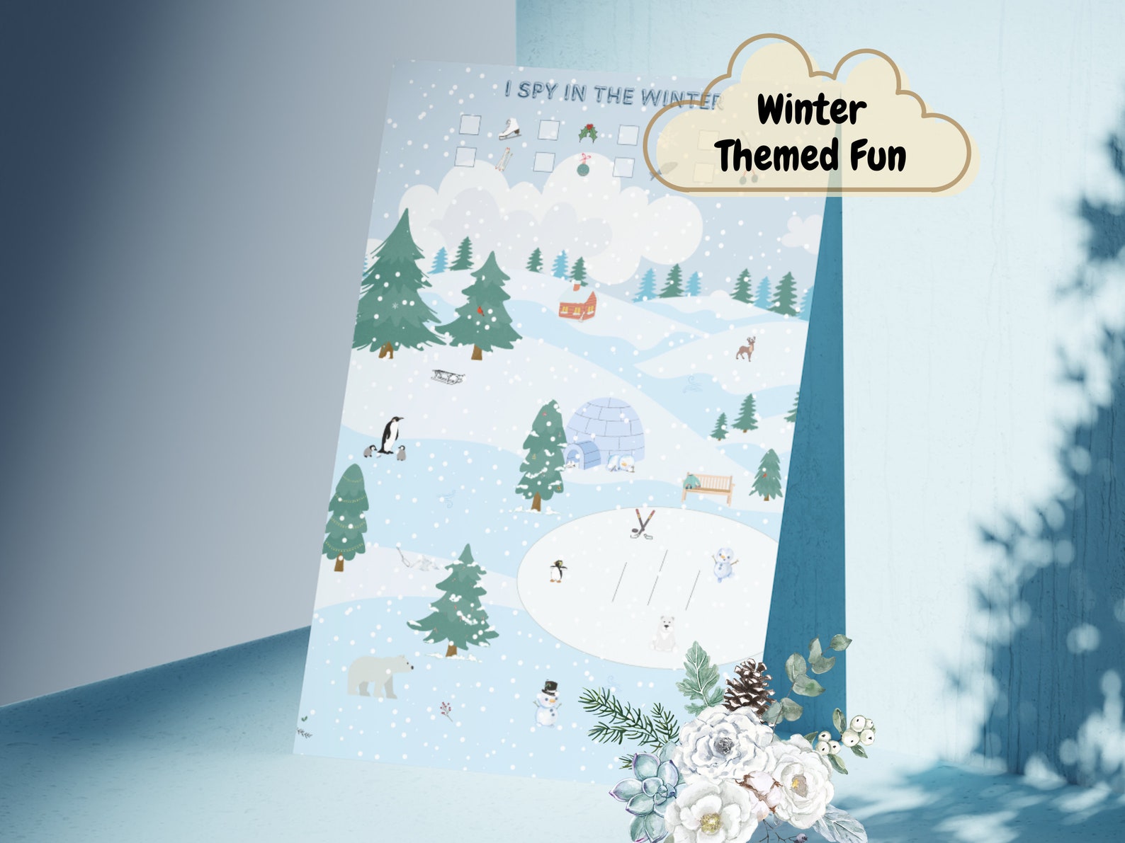 Kids Activities I Spy Search and Find by Picture, Forest and Winter ...