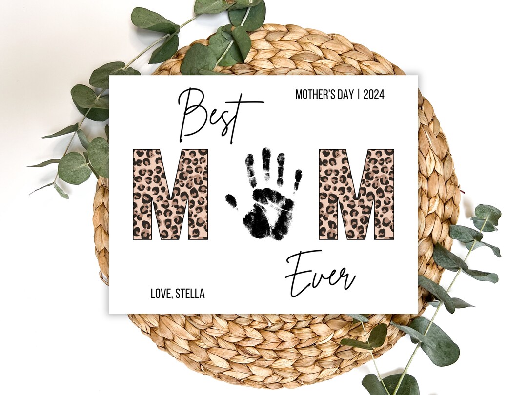 DIY Mothers Day Handprint Art, Custom Mama Print From Kids Toddler Baby ...