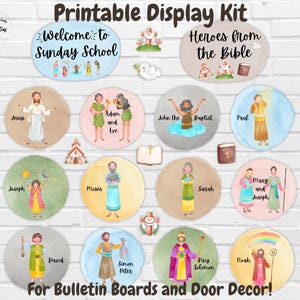 Sunday School Decorations, Christian Bulletin Board, Bible Heroes ...