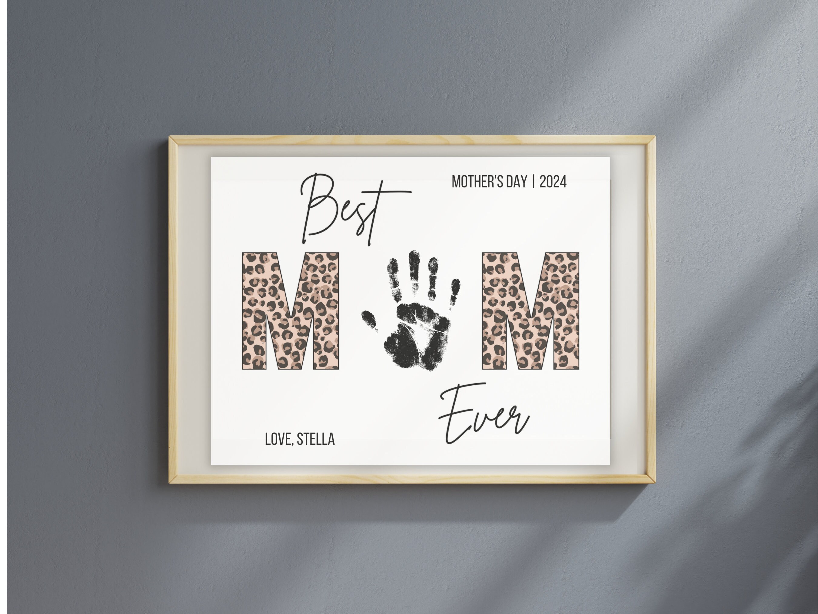 DIY Mothers Day Handprint Art, Custom Mama Print From Kids Toddler Baby ...