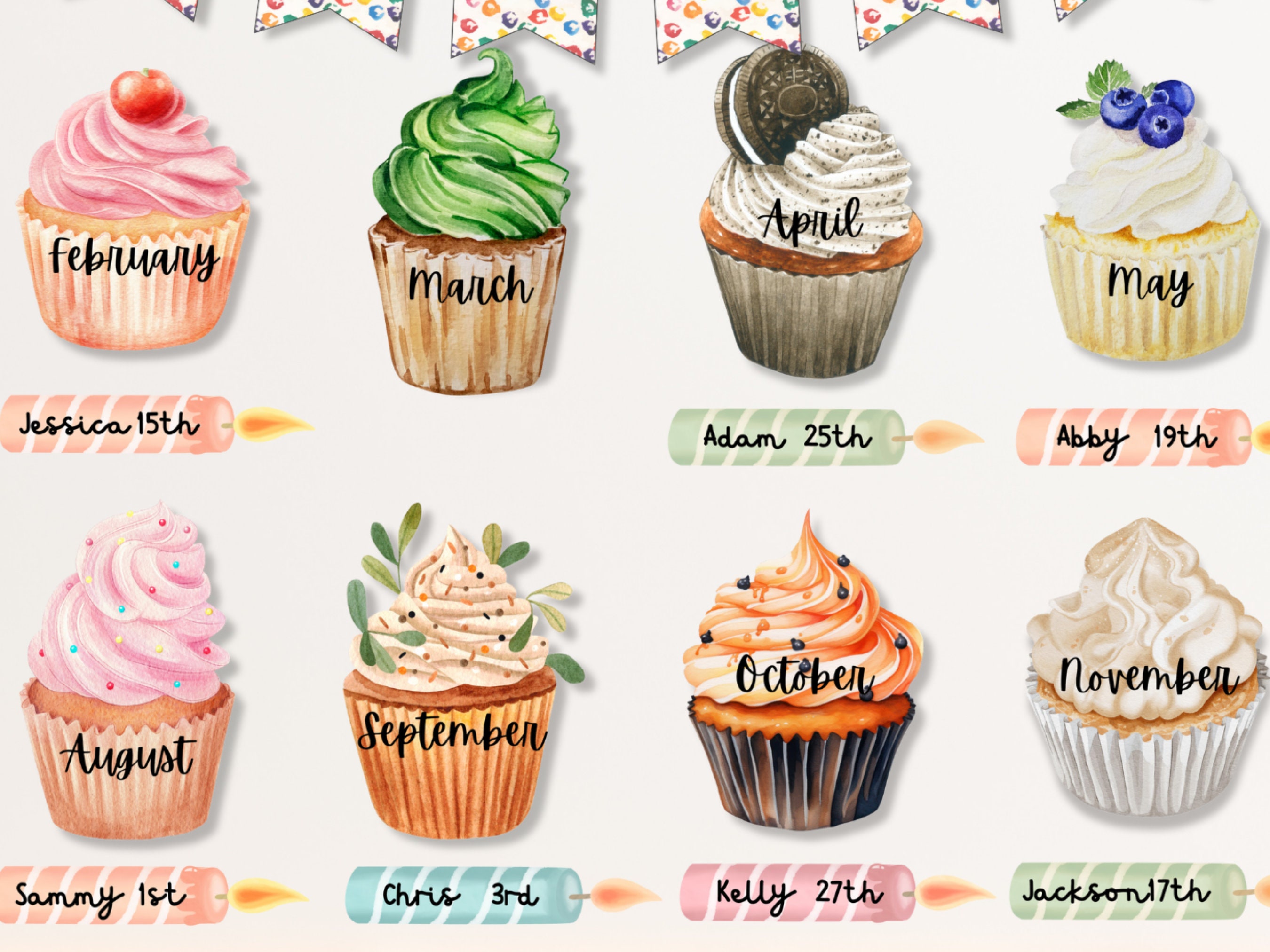 Boho Classroom Birthday, Classroom Birthday Display, Classroom Birthday ...