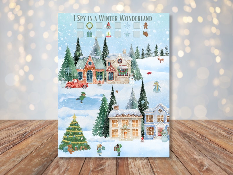 Christmas Winter I Spy Search and Find Activity, Winter Kids Activity ...