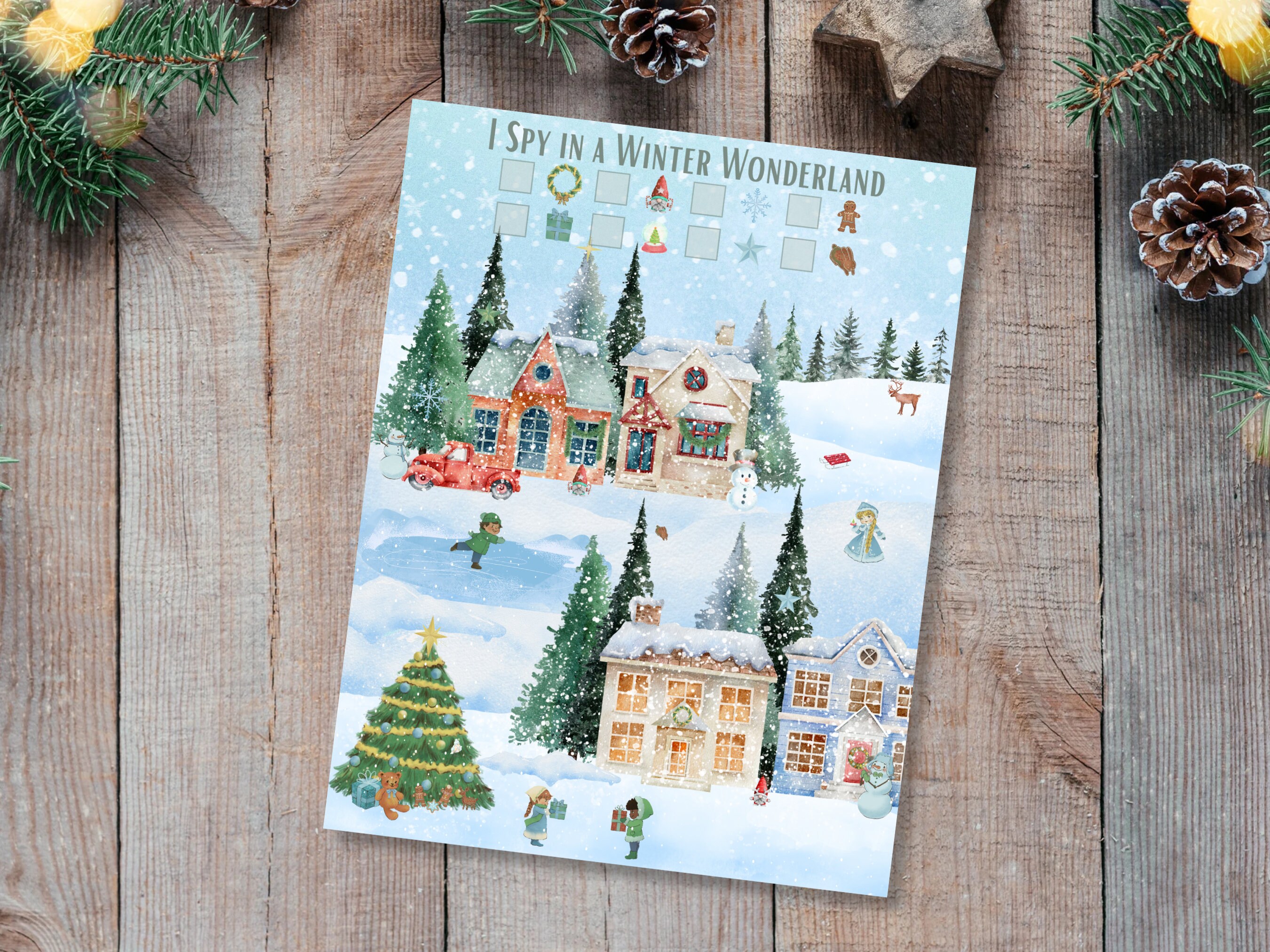 Christmas Winter I Spy Search and Find Activity, Winter Kids Activity ...