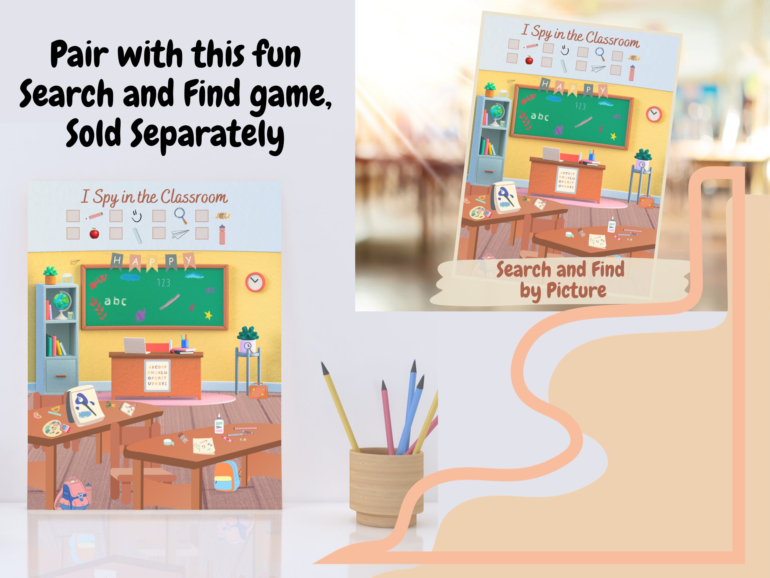 Classroom Scavenger Hunt Game, School Theme Kids Activity, Printable ...