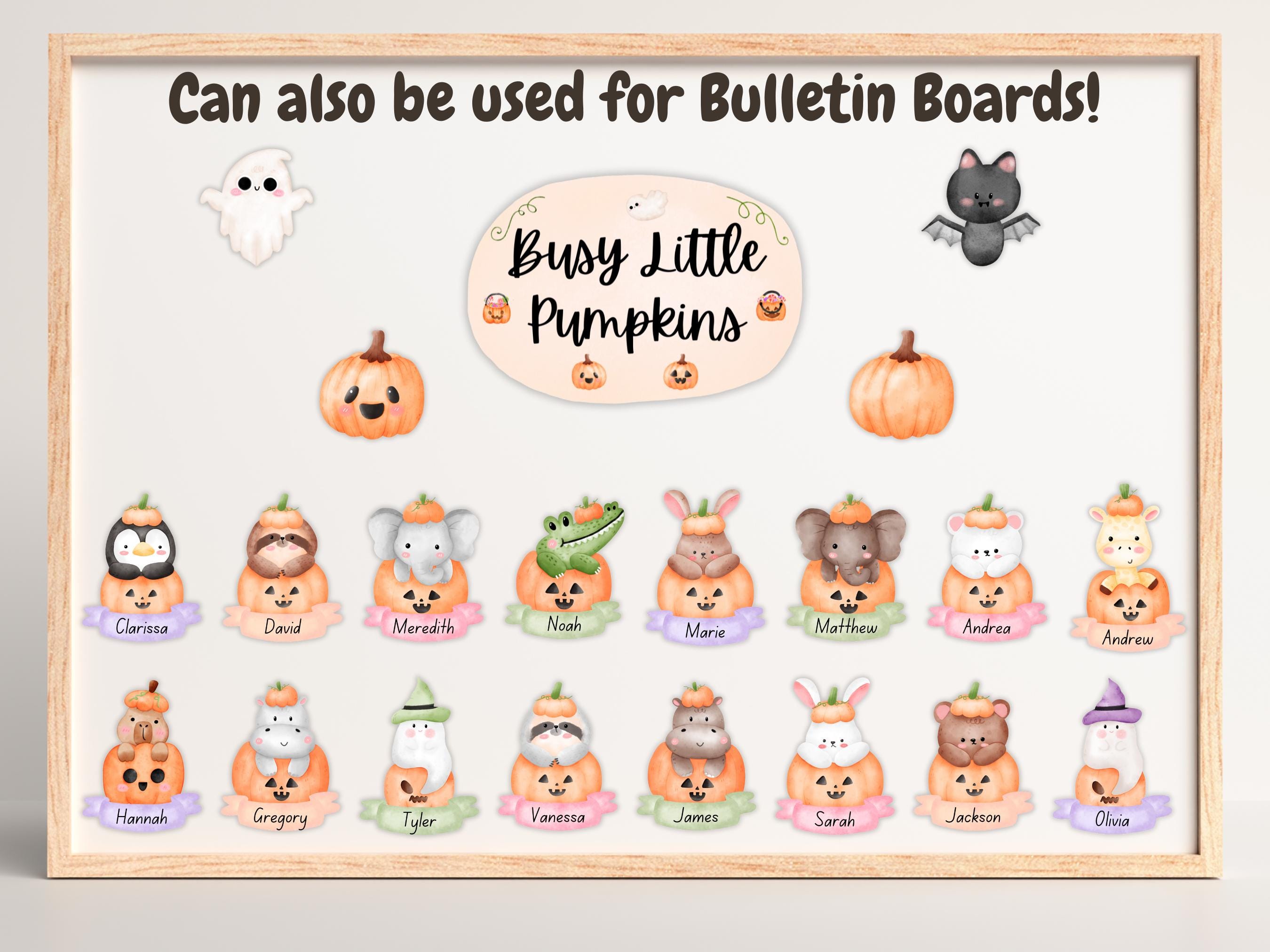 Fall Classroom Door Decor, Halloween Classroom Decor, Pumpkin Bulletin ...