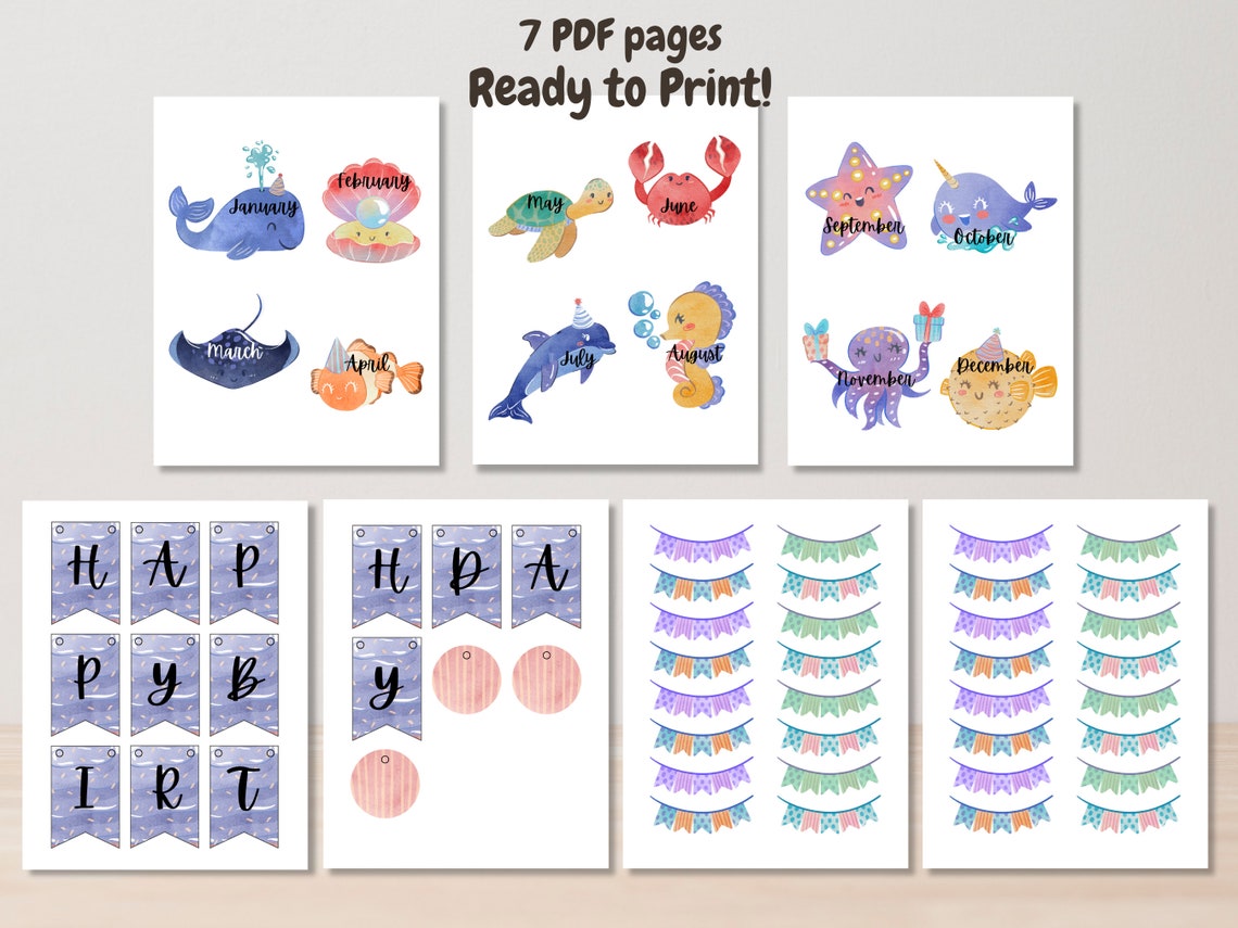 Ocean Classroom Birthday, Birthday Board Display, Kids Birthday Board ...