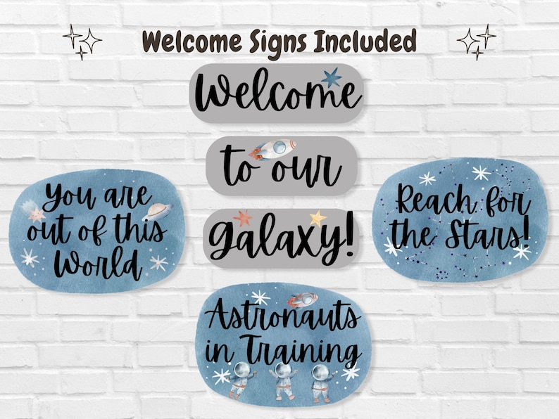 Outer Space Door Decor Kit, Astronaut Classroom Door Display, Space ...