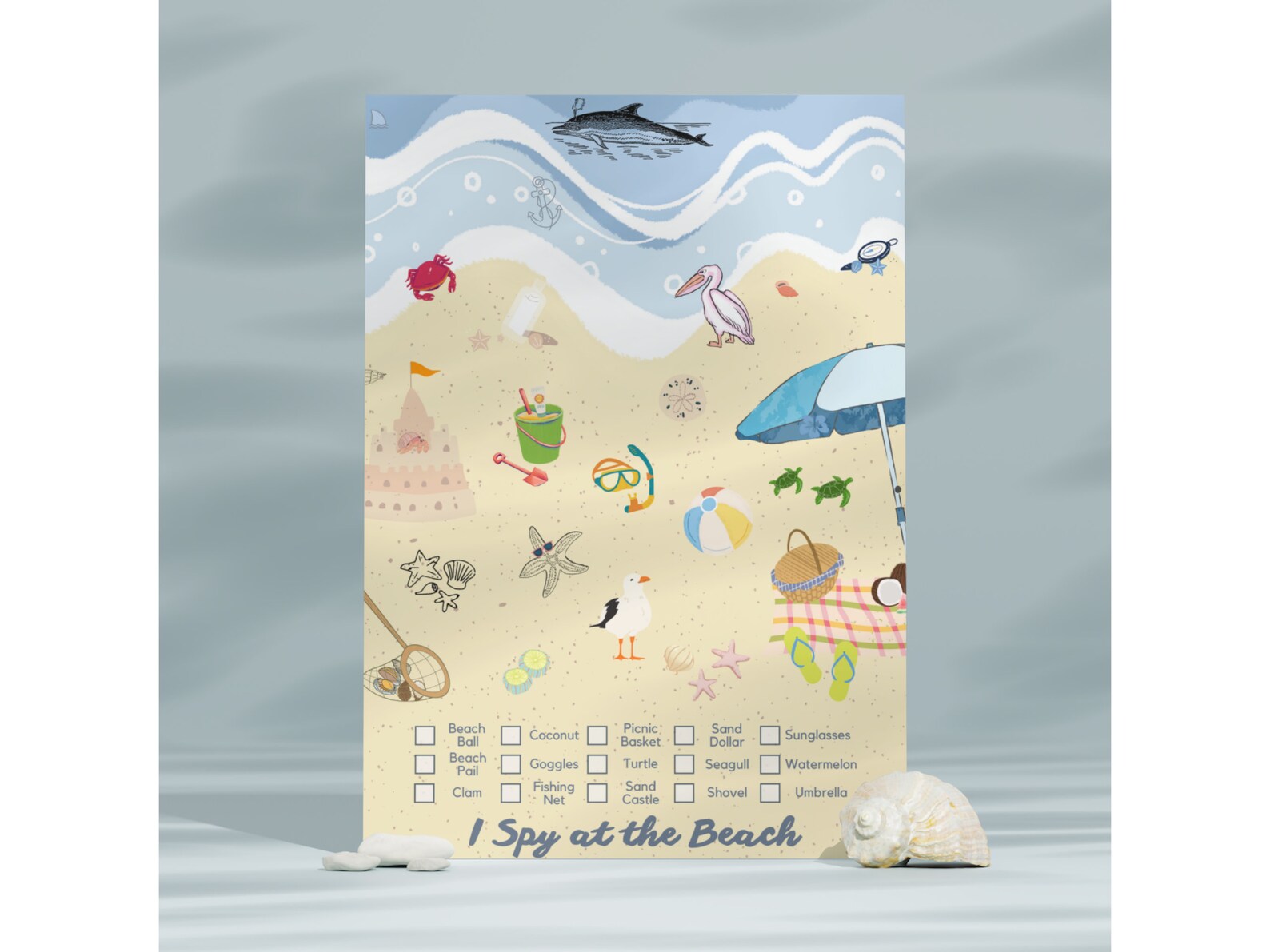I Spy Search and Find by Word Worksheet, Summer Beach and Ocean Theme ...