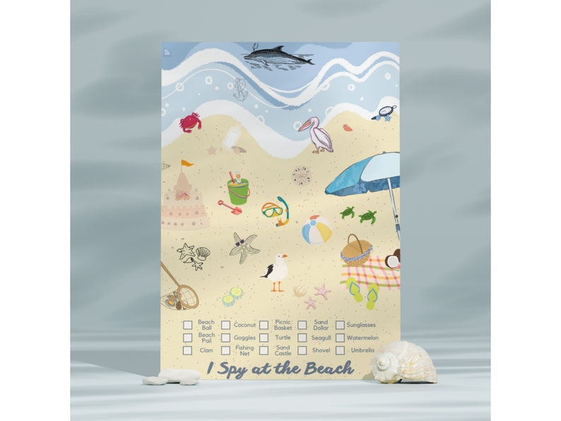 I Spy Search and Find by Word Worksheet, Summer Beach and Ocean Theme ...