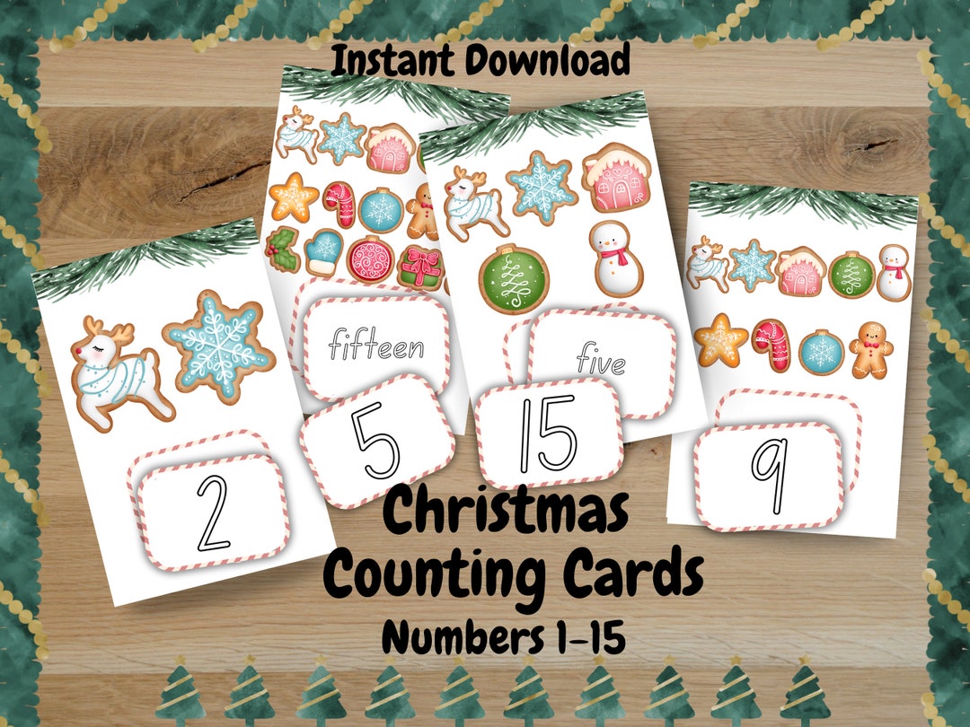 Christmas Preschool Activity, Learning Numbers, Montessori Numbers ...
