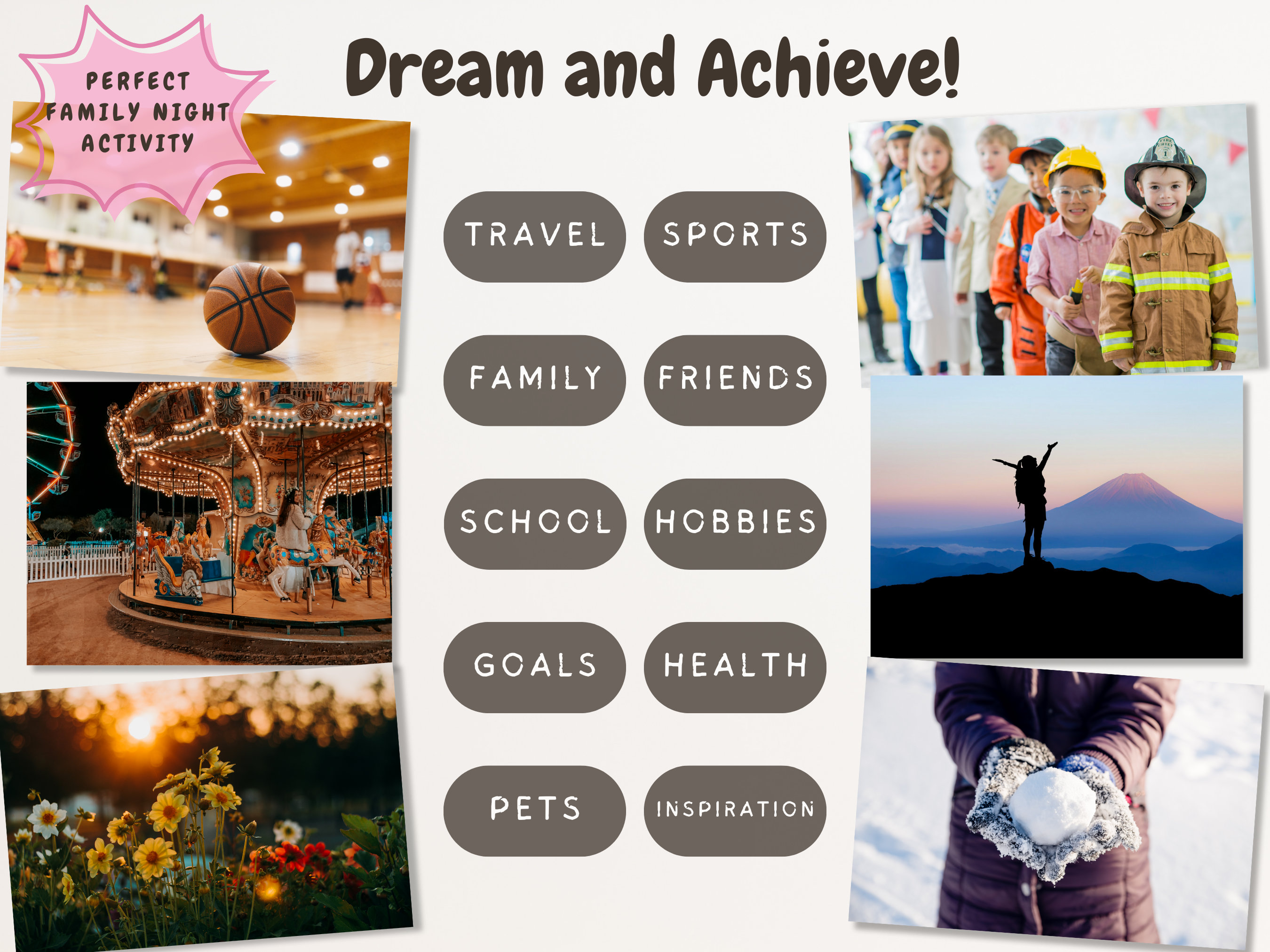 Vision Board Kit, Kids Dream Board, Mood Board Party, Manifestation ...