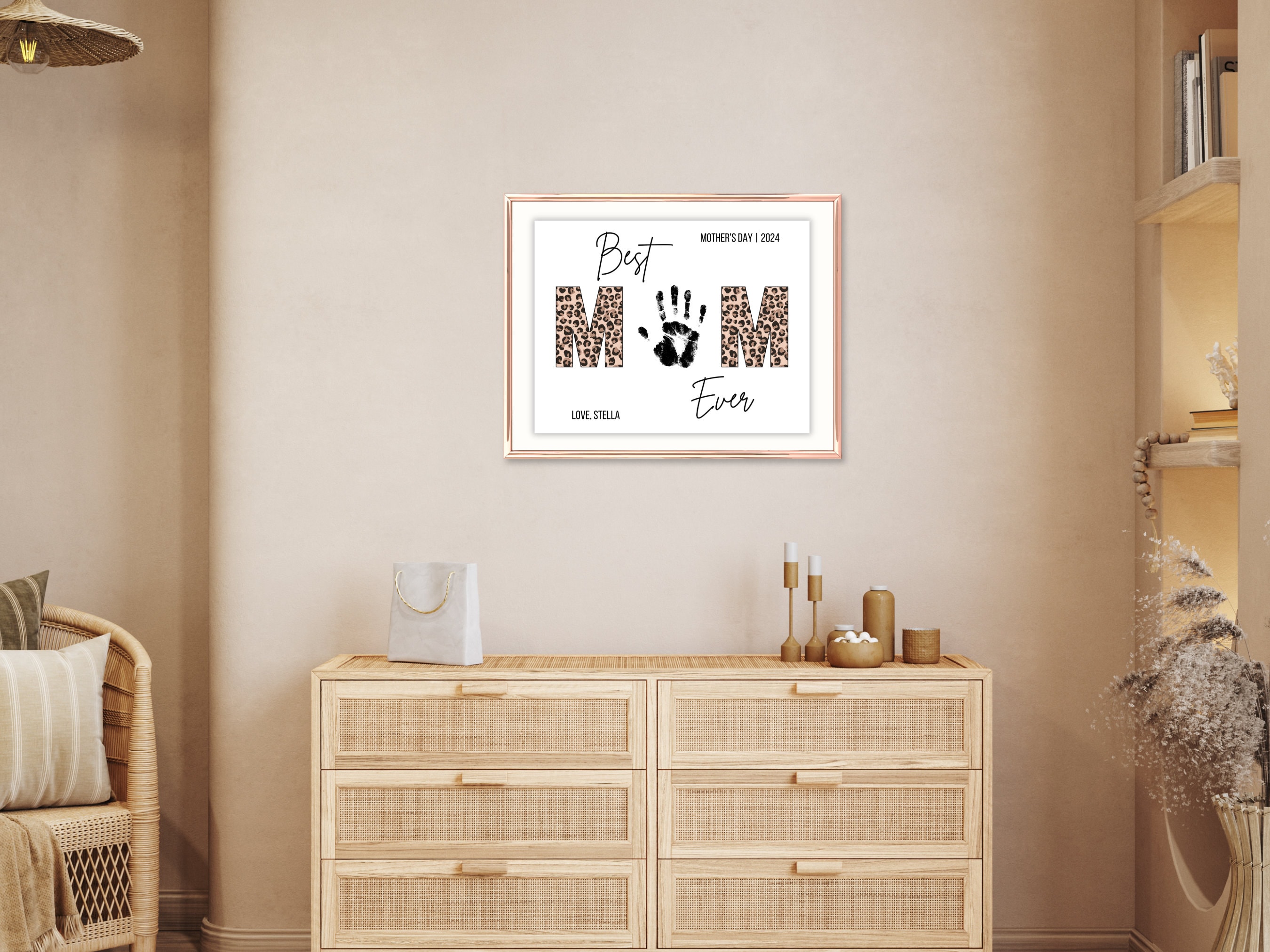 DIY Mothers Day Handprint Art, Custom Mama Print From Kids Toddler Baby ...