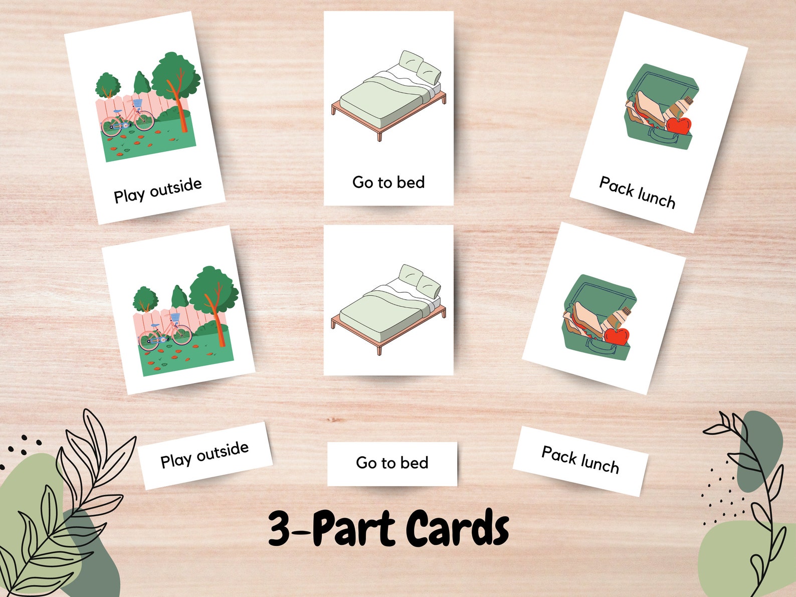 Daily Routine Flashcards, Toddler Flash Cards Preschool Cards ...
