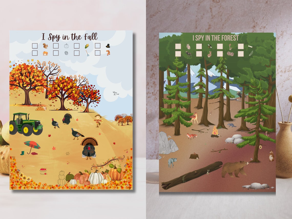 Kids Activities I Spy Search and Find Bundle - Etsy