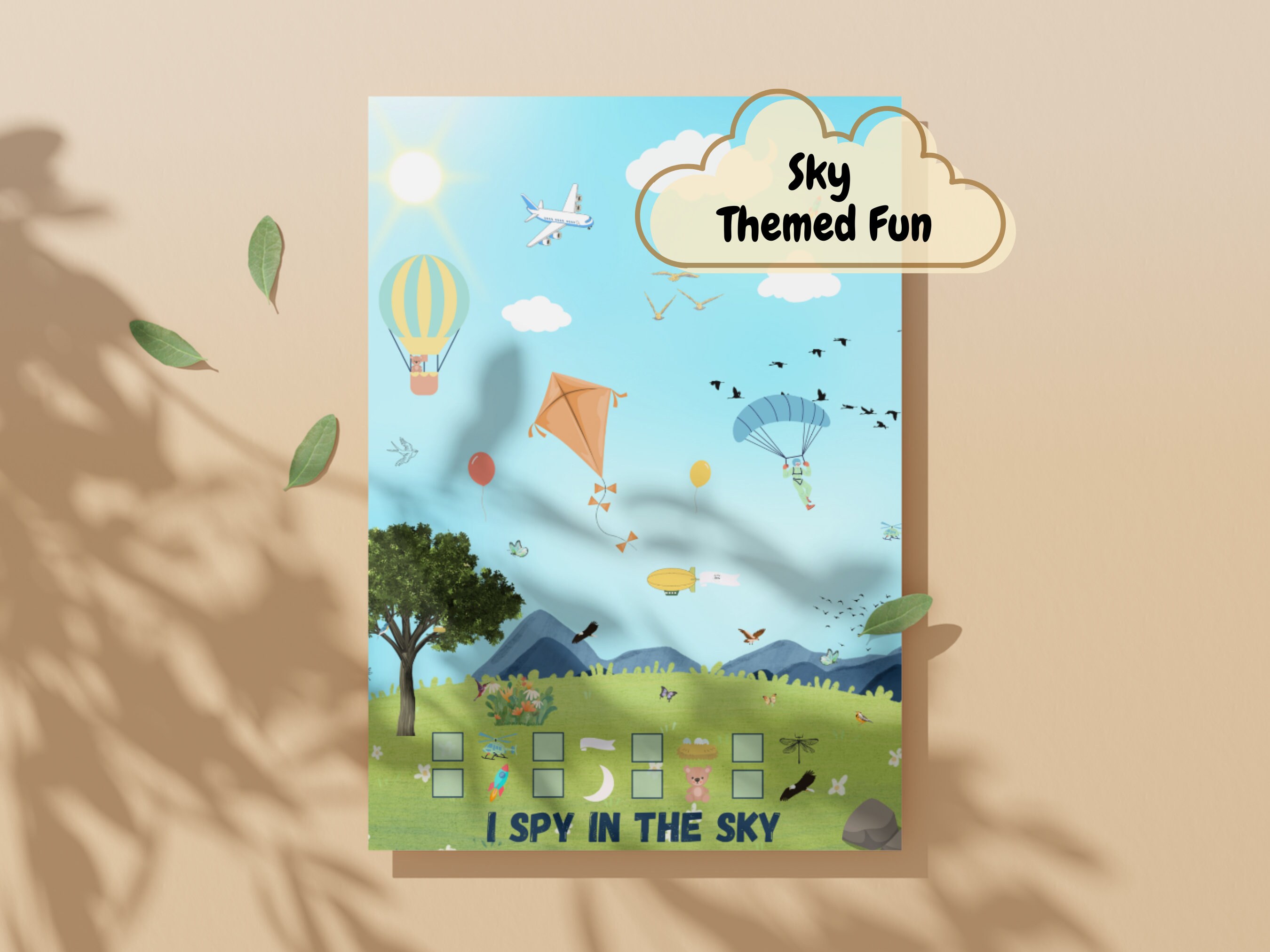 Kids Activities I Spy Search and Find by Picture, Outdoors Sky and Road ...