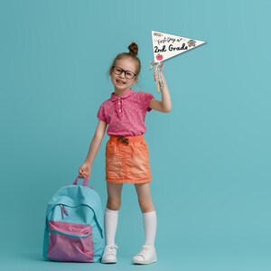 First Day of School Flags, Back to School Printable Flag, Preschool ...