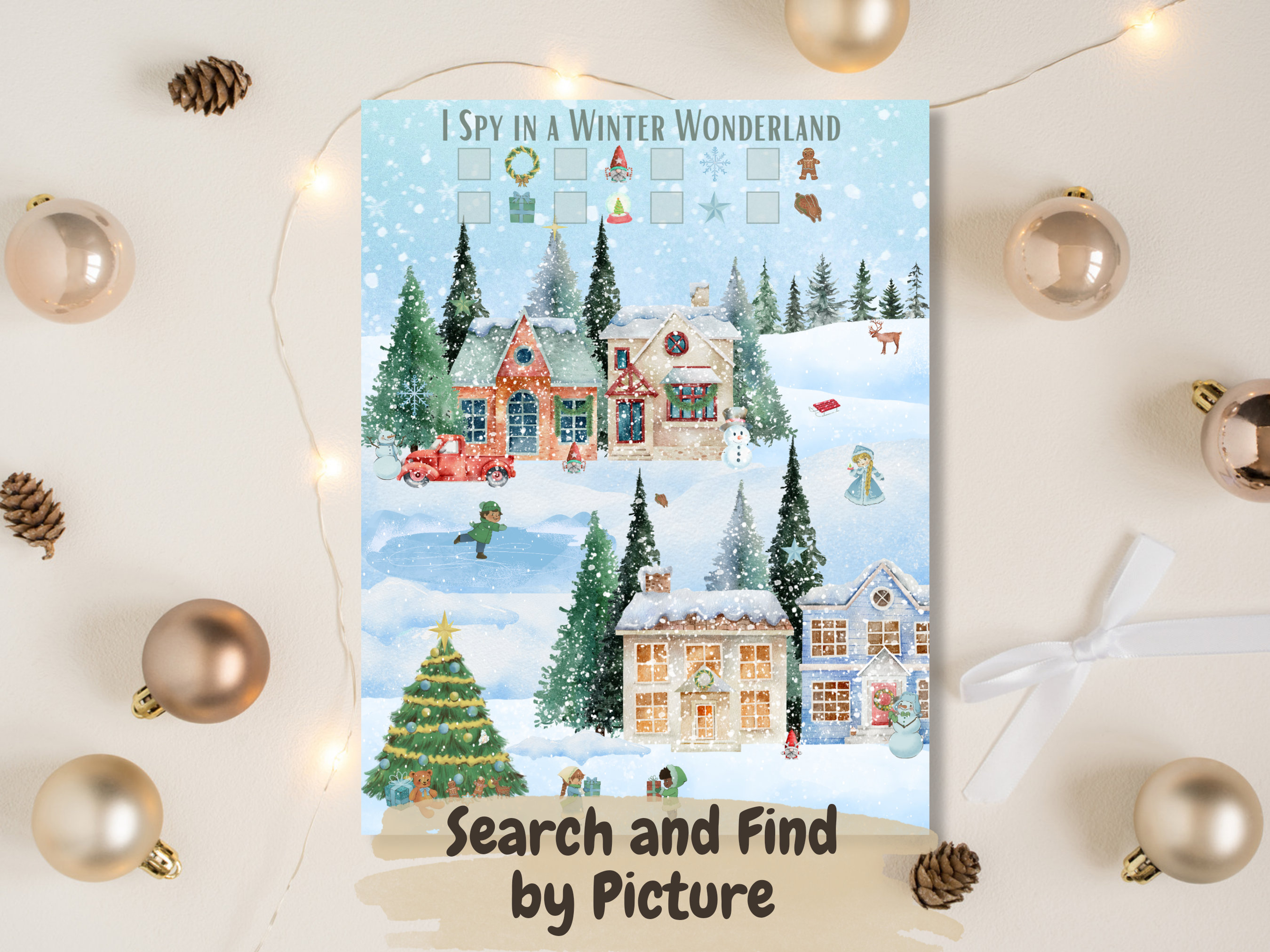 Christmas Winter I Spy Search and Find Activity, Winter Kids Activity ...