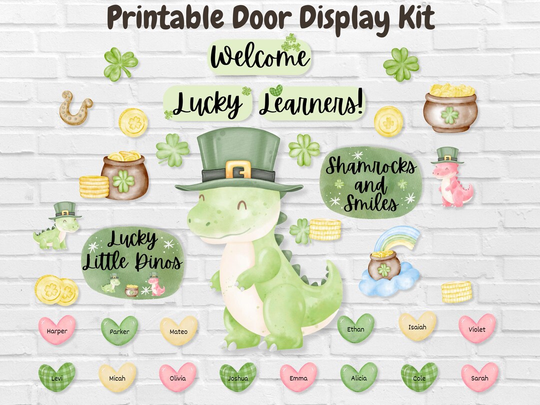 St. Patrick's Day Door Decor Kit, Classroom Door Display, Spring ...