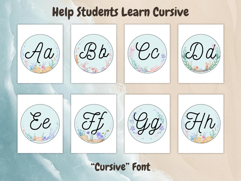 Ocean Classroom Decor, Alphabet Bulletin Board, ABC Poster Classroom ...
